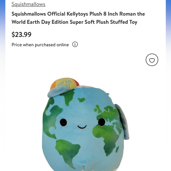 Kellytoy | Toys | Squishmallow 8 Roman The World Earth Day Edition ...